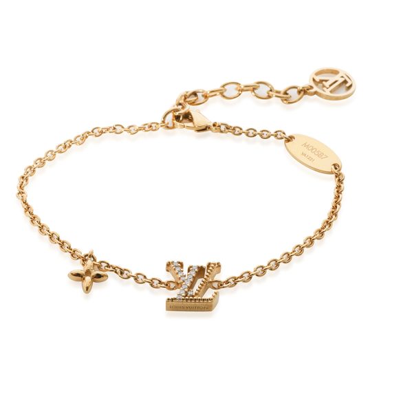 Louis Vuitton | Bags | Louis Vuitton Gold Tone Lv Iconic Bracelet ...